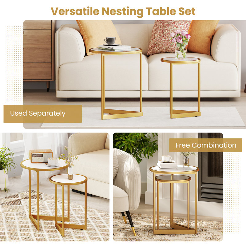 Mercer41 Izybella Frame Nesting Tables | Wayfair